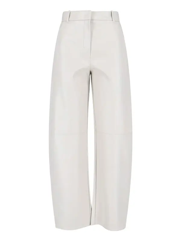 Max Mara Wide Leg Barrel Pants - White