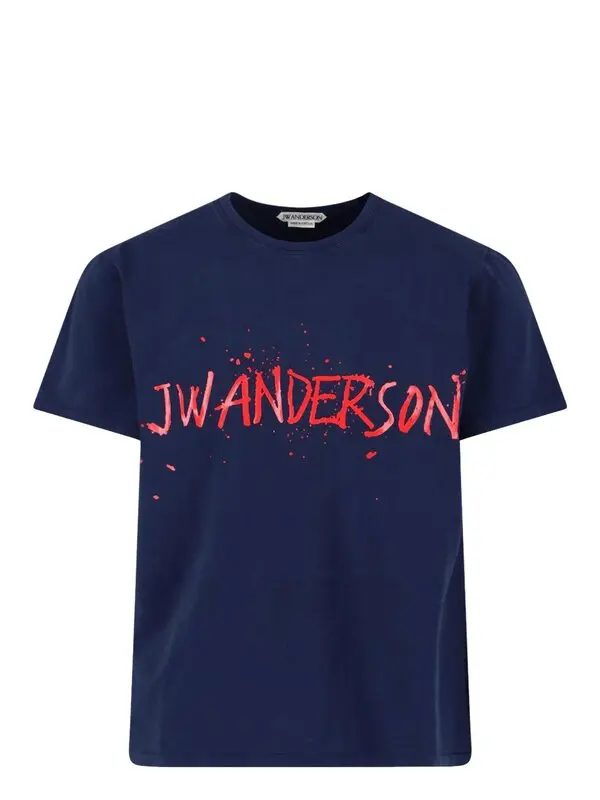 JW Anderson Circular" Logo T-shirt - Blue