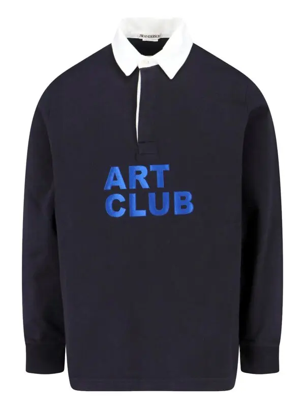 JW Anderson Art Club' Rugby Jersey - Black