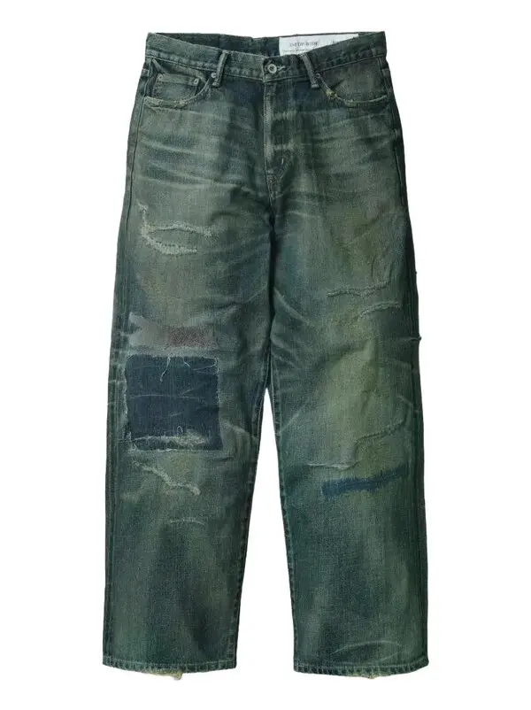 NEIGHBORHOOD Patchwork Straight Leg Jeans - Blue