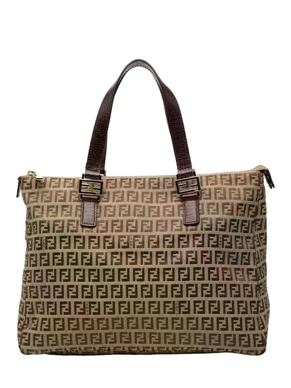 Fendi 2000-2010 Zucchino Canvas Tote Bag - Brown