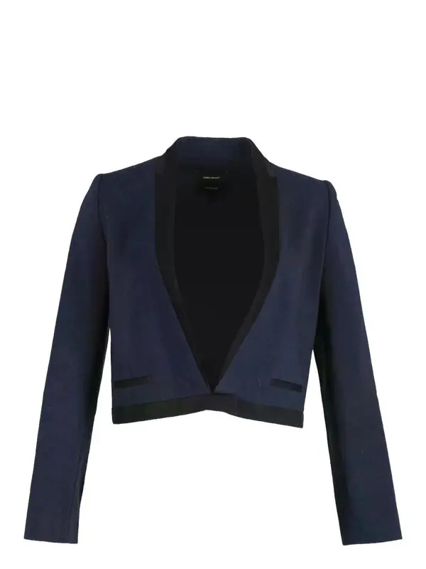 ISABEL MARANT VINTAGE Cropped Wool Jacket - Blue