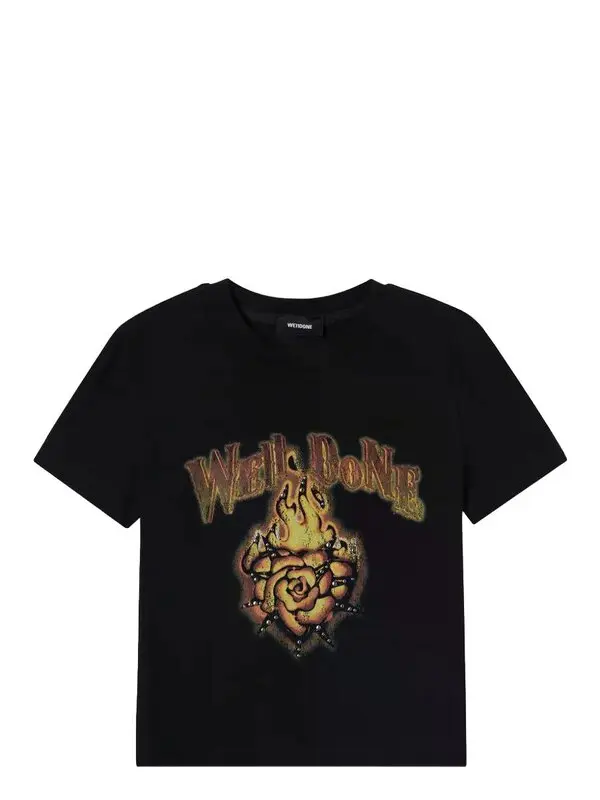 We11Done Graphic Print T-shirt - Black