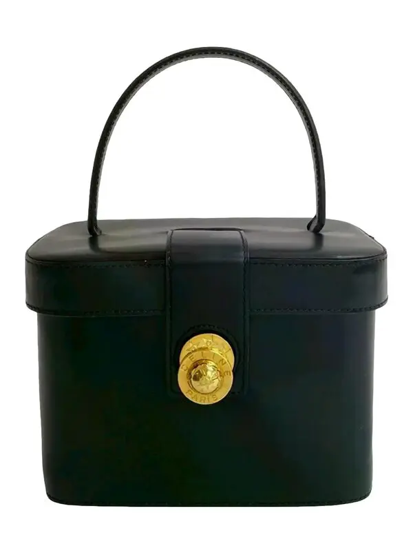 Celine 2002 Calfskin Star Ball Vanity Bag - Black