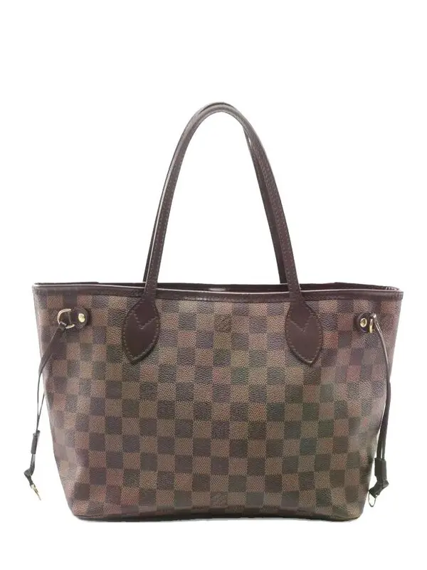 LOUIS VUITTON 2015 Damier Ebene Neverfull Pm Tote Bag - Brown