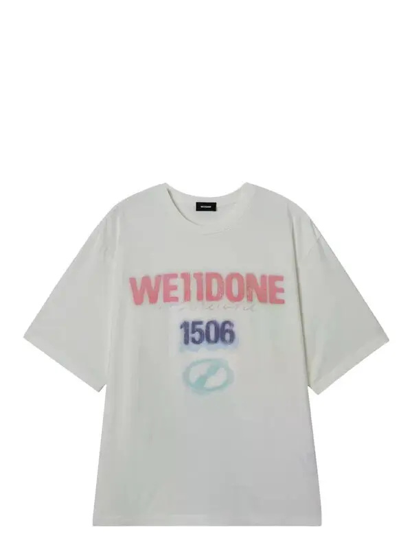 We11Done Printed Crewneck T-shirt - White