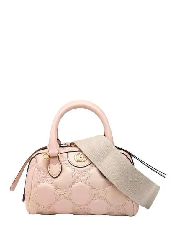 Gucci Mini Gg Marmont Matelassé Leather Satchel - Pink