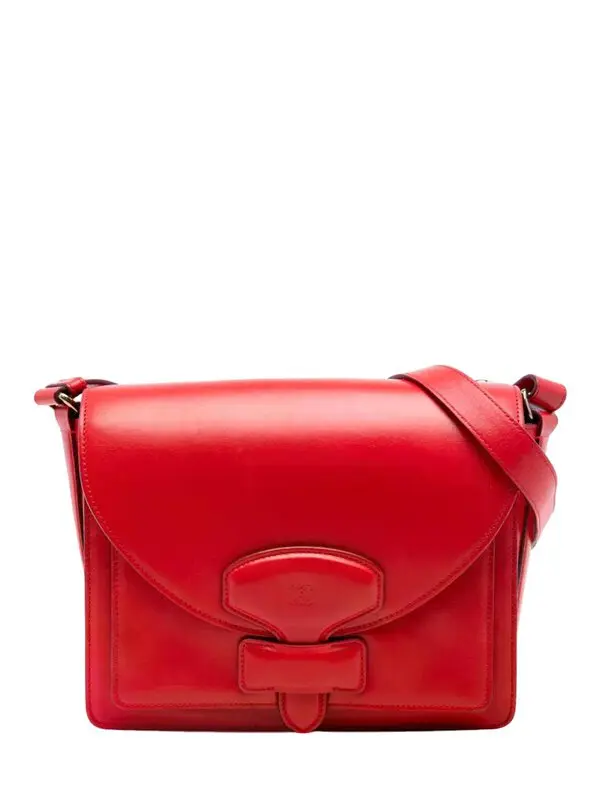 Loewe 2011 Limited Edition Leather Anagram Crossbody Bag - Red