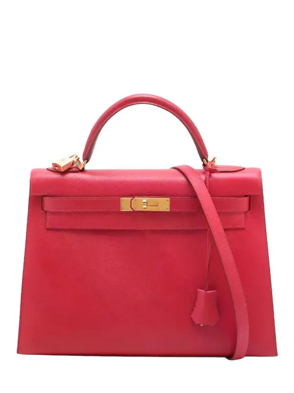 Hermès 2000 Courchevel Kelly Retourne 32 Satchel - Red