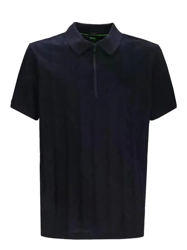 BOSS Half-zip Polo Shirt - Black