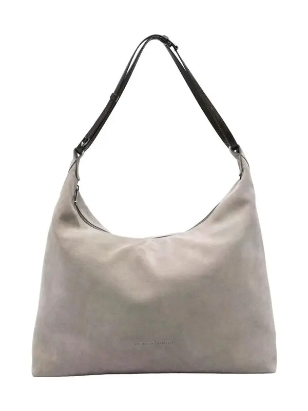 Brunello Cucinelli Suede Shoulder Bag - Grey