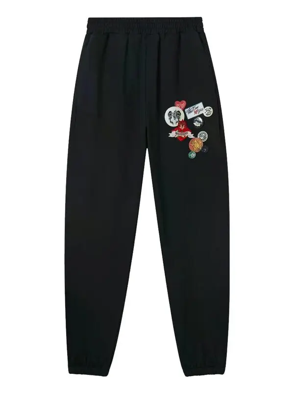 We11Done Patch Track Pants - Black