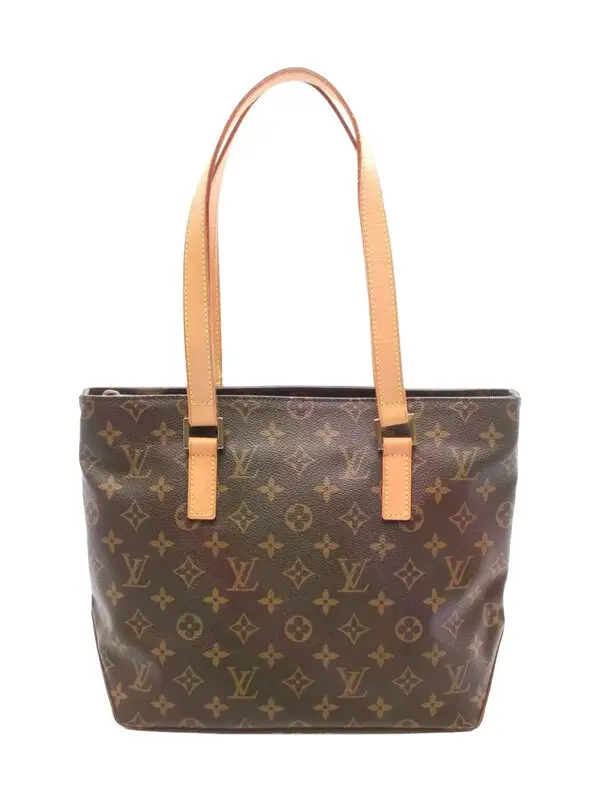 LOUIS VUITTON 2001 Monogram Cabas Piano Tote Bag - Brown