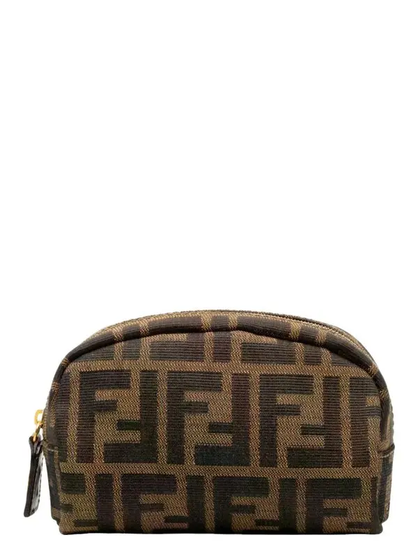 Fendi 20th Century Zucchino Canvas Cosmetic Pouch - Brown