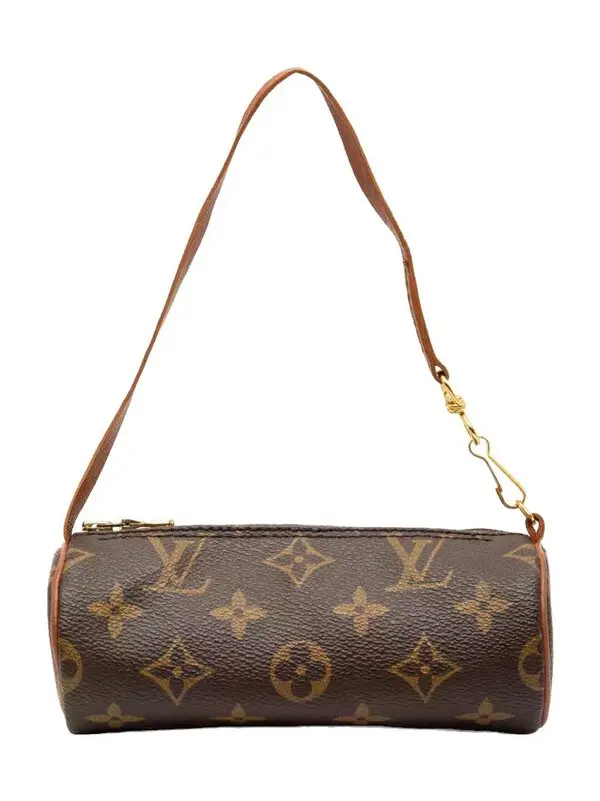 LOUIS VUITTON 1990-2020 Monogram Papillon Pochette Handbag - Brown