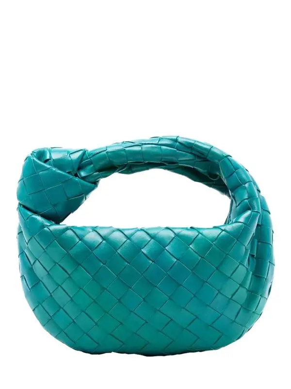 Bottega Veneta Mini Nappa Intrecciato Jodie Hobo Bag - Blue