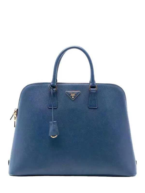 Prada Extra Large Saffiano Lux Promenade Satchel 2000-2025 - Blue
