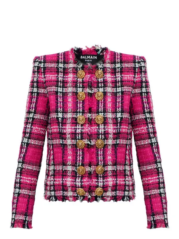 Balmain Tweed Blazer - Pink