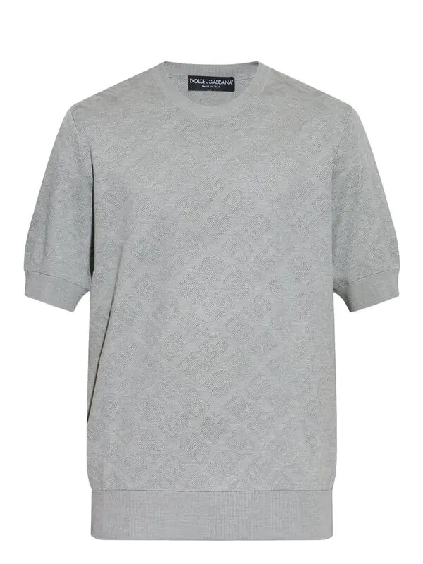 Dolce & Gabbana Short-sleeved Silk Sweater - Grey