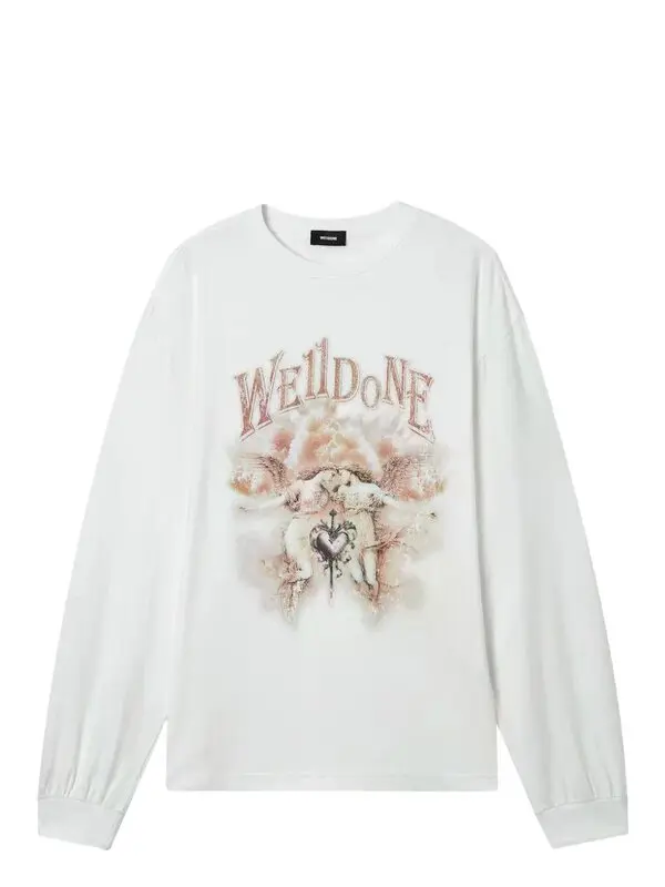 We11Done Long-sleeve Graphic T-shirt - White