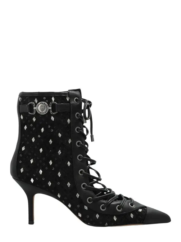 Kurt Geiger Mansion Corset Heeled Ankle Boots - Black
