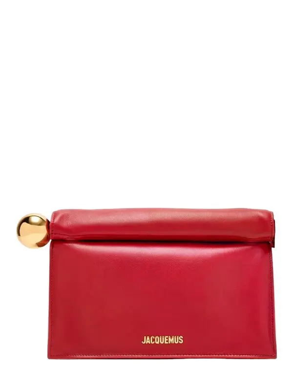 Jacquemus Golden Hardware Clutch - Red