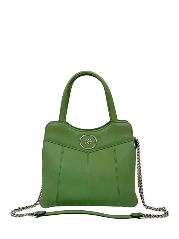 Gucci 2016-2025 Petite Gg Leather Tote Satchel - Green