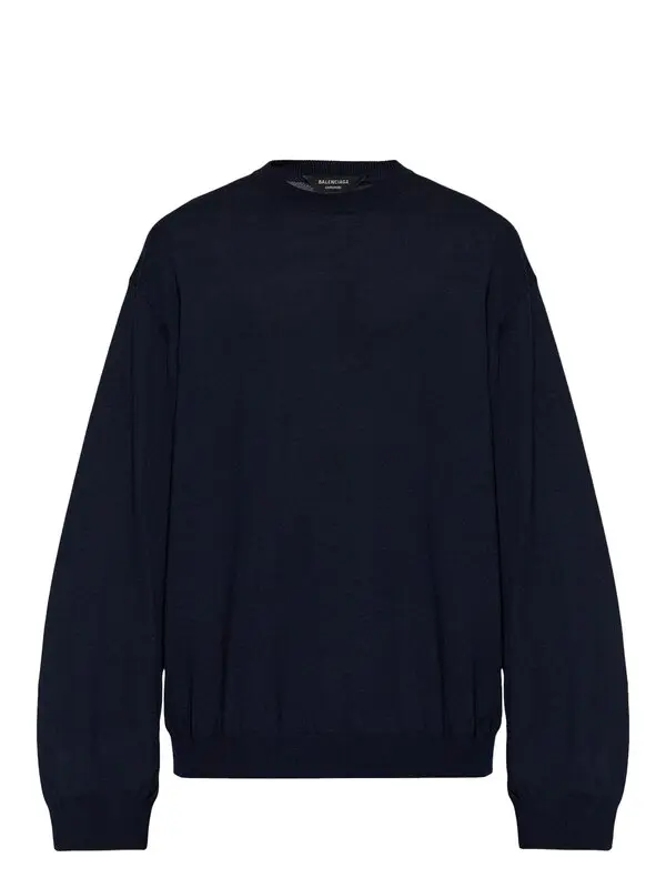 Balenciaga Wool Sweater - Navy Blue
