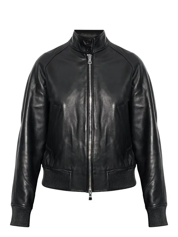 Officine Générale Dorina Leather Jacket - Black