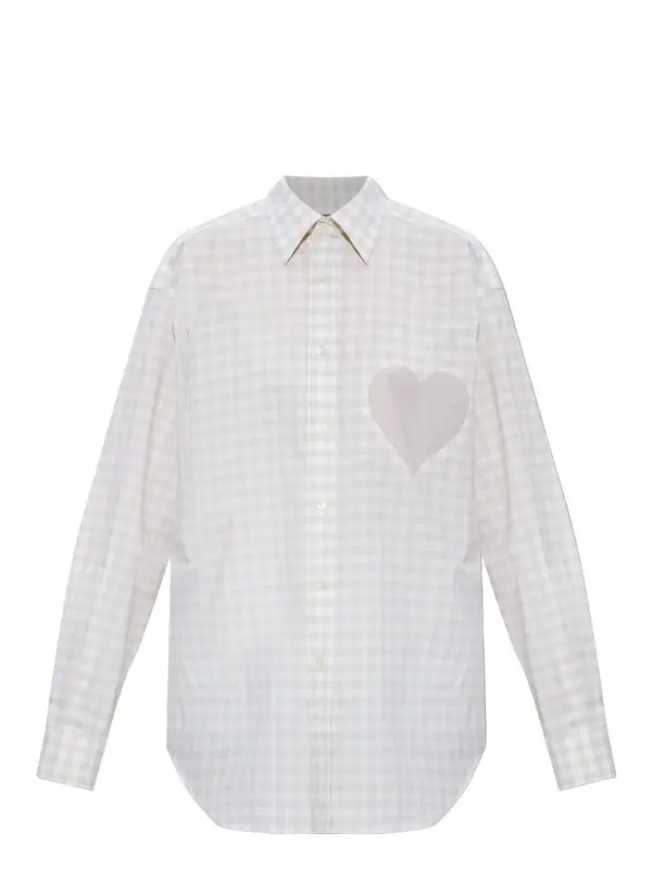 Moschino Checked Cotton Shirt - White