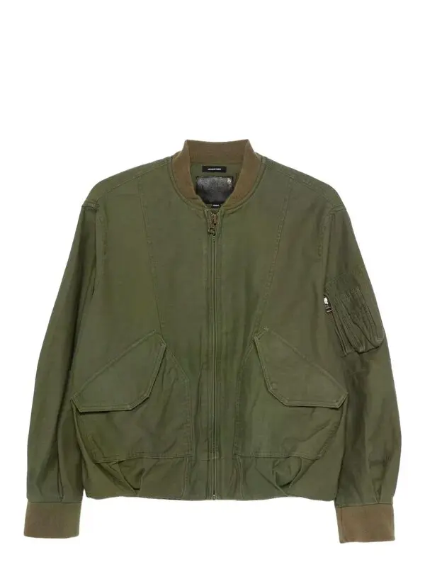 R13 Bubble Pocket Bomber Jacket - Green