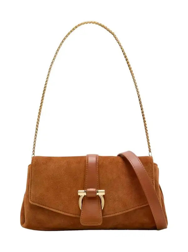 FERRAGAMO Mini Buckle Satchel - Brown