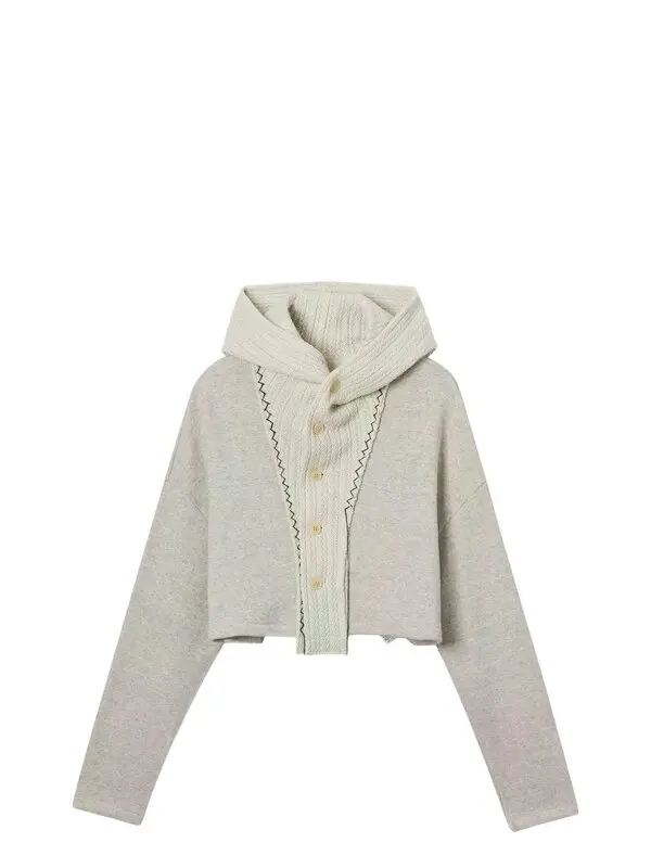 Y’s Buttoned Hoodie - Neutrals