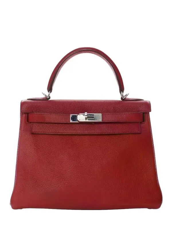 Hermès 2008 Togo Kelly Ii Retourne 28 Satchel - Red