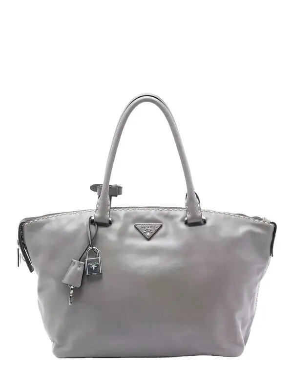 Prada Smooth Calfskin Satchel - Grey