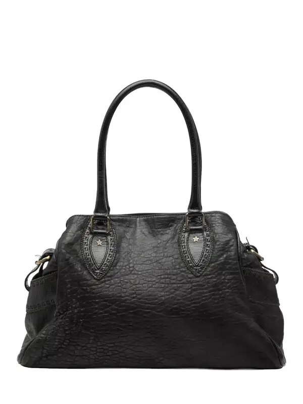 Fendi 2000-2010 Leather Etniko Du Jour Handbag - Black