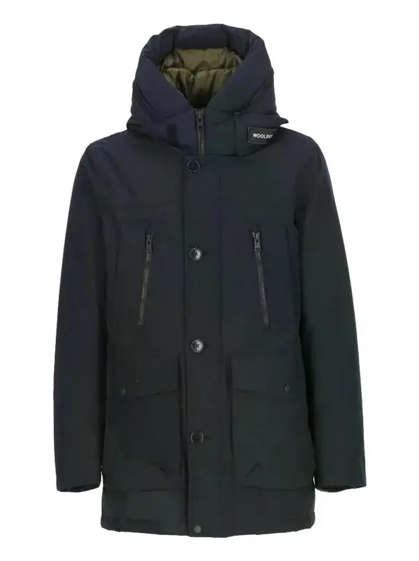Woolrich Logo-patch Hooded Parka - Blue