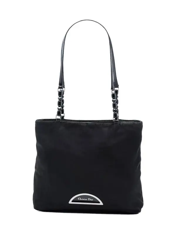 Dior 1999 Nylon Malice Tote Bag - Black