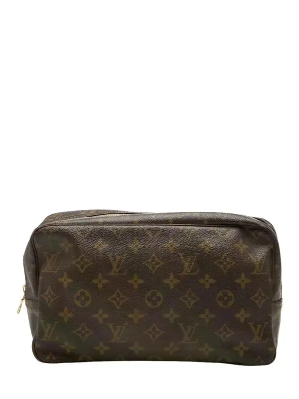 LOUIS VUITTON 1990-2025 Monogram Trousse Toilette 28 Clutch - Brown