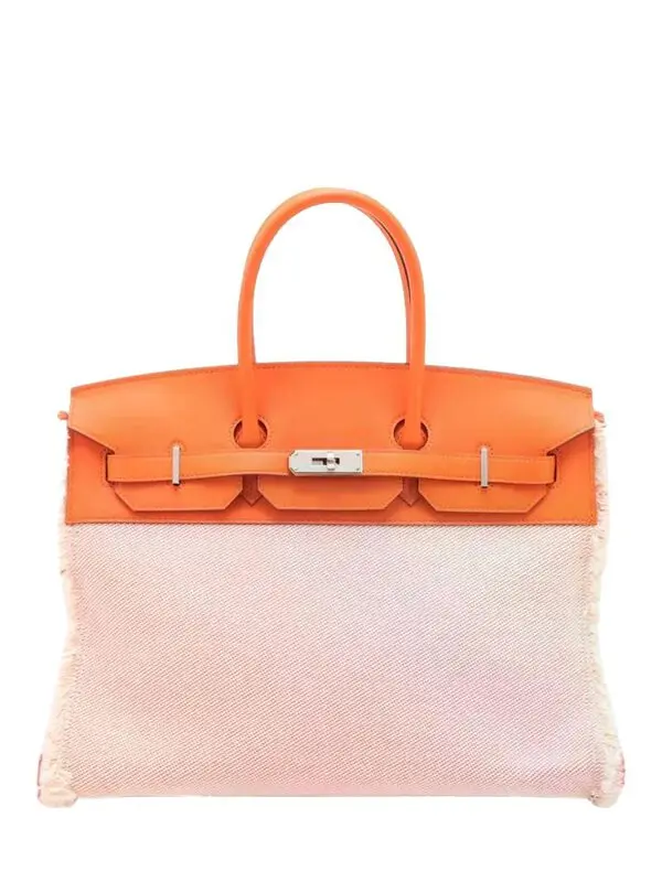 Hermès 2023 Toile H And Swift Fray Birkin 35 Handbag - Brown