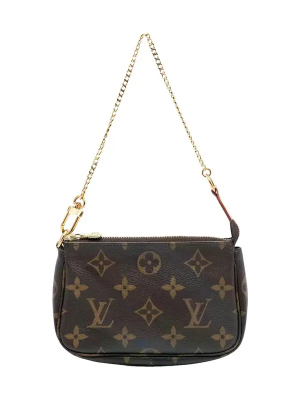 LOUIS VUITTON 2010 Monogram Mini Pochette Accessoires Handbag - Brown