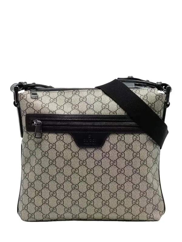 Gucci Gg Supreme Crossbody Bag - Brown