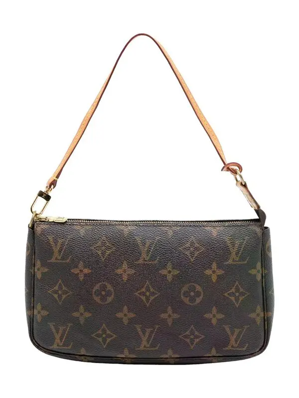 LOUIS VUITTON 2000 Monogram Pochette Accessoires Shoulder Bag - Brown