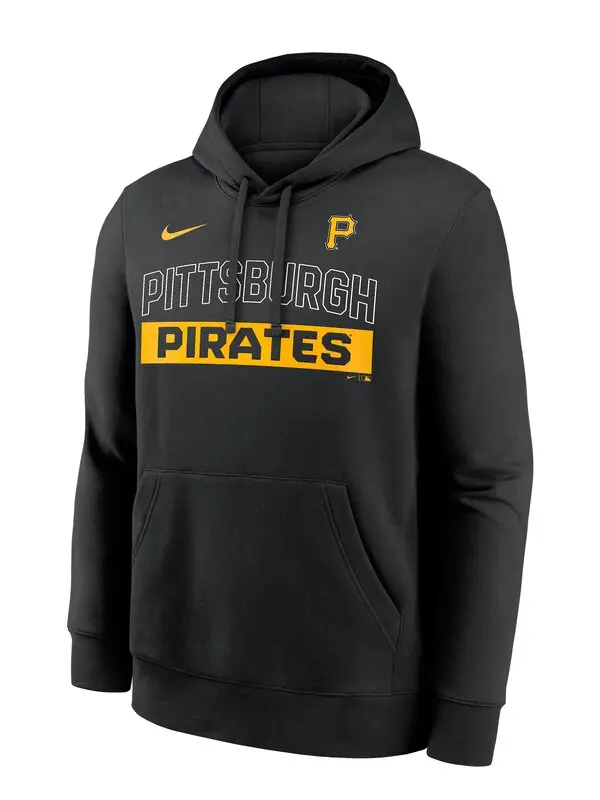 Nike Pittsburgh Pirates Club Mlb Pullover Hoodie - Black