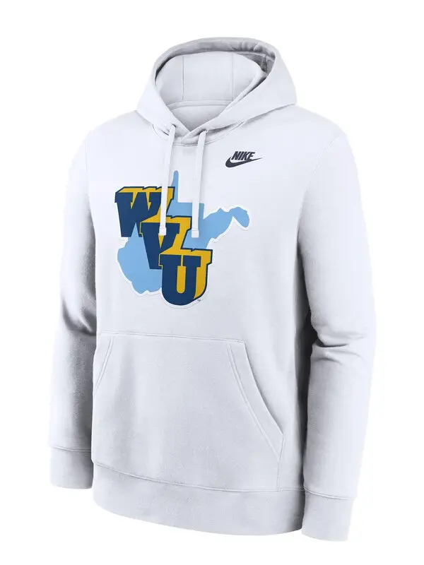 Nike West Virginia 1965 Throwback Club College Pullover Hoodie - White