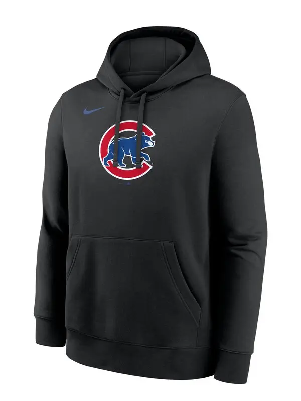 Nike Chicago Cubs Club Mlb Pullover Hoodie - Black