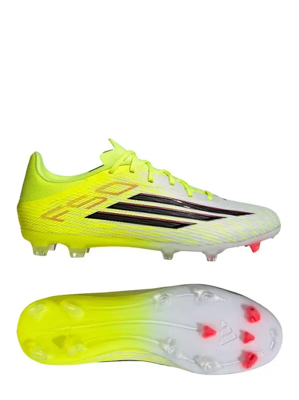 Adidas F50 League Firm Ground / Multi Ground Soccer Cleats - Team Solar Yellow 2 / Core Black / Lucid Red