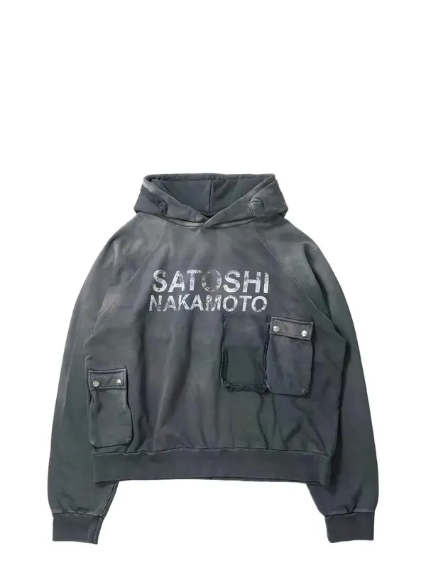 SATOSHI NAKAMOTO Multi-pocket Hoodie - Grey