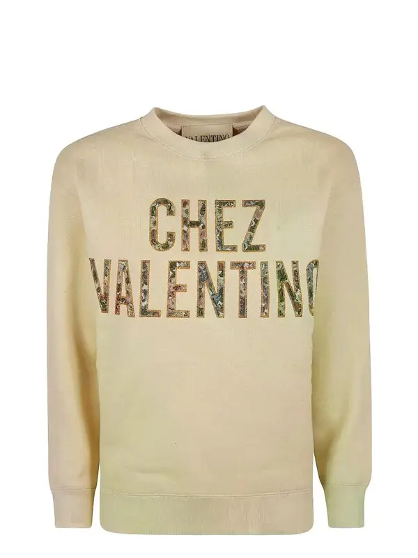 Valentino Garavani Chez Embroidered Sweatshirt - Neutrals