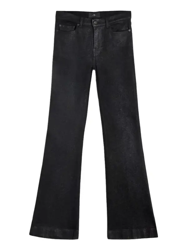 7 For All Mankind Dojo Slim Illusion Flared Jeans - Black